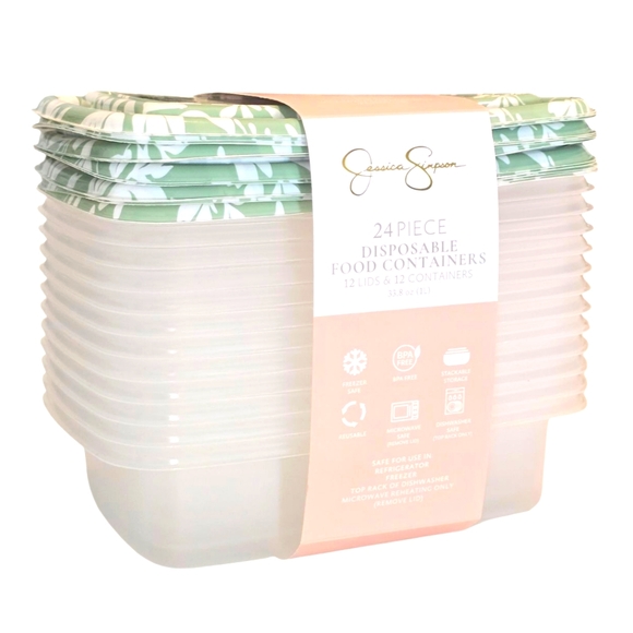 Jessica Simpson | Kitchen | New Jessica Simpson 24 Piece Floral Food ...